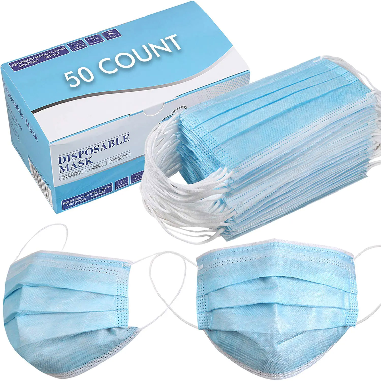Medical Masks Blue 50pc – The Nut Hut
